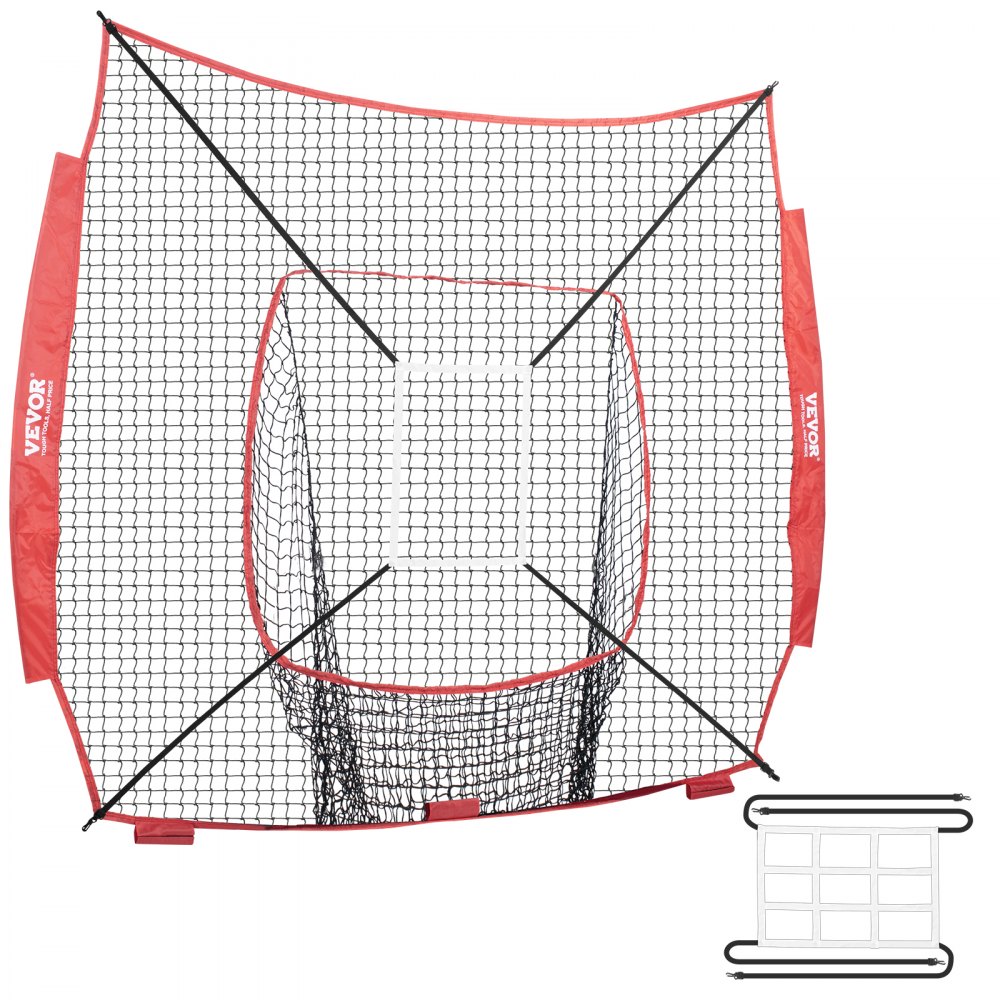 VEVOR 2134 x 2134 mm Pitching Net Pitching Target mit Strike Zone ...
