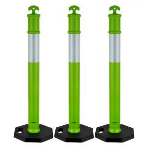 VEVOR Verkehrsleitpfosten Leitpfosten 3 Stk. (114 cm) mit beschwertem ...