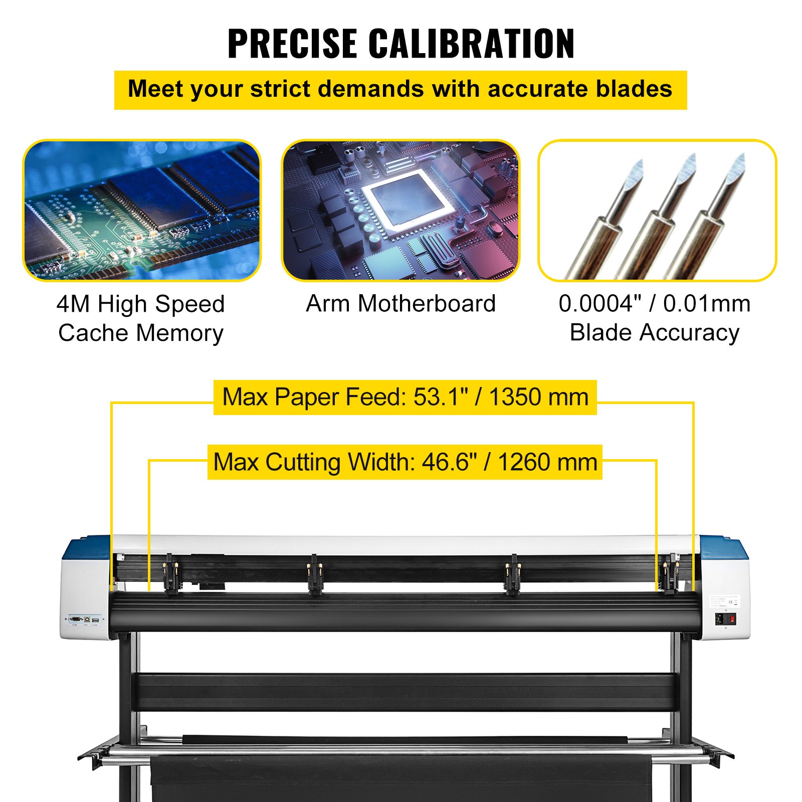 VEVOR 135 cm Halbautomatischer Konturen-Vinyl-Schneideplotter Manuelle ...