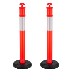 VEVOR Verkehrsleitpfosten Leitpfosten 2 Stk. (114 cm) mit befüllbarem ...