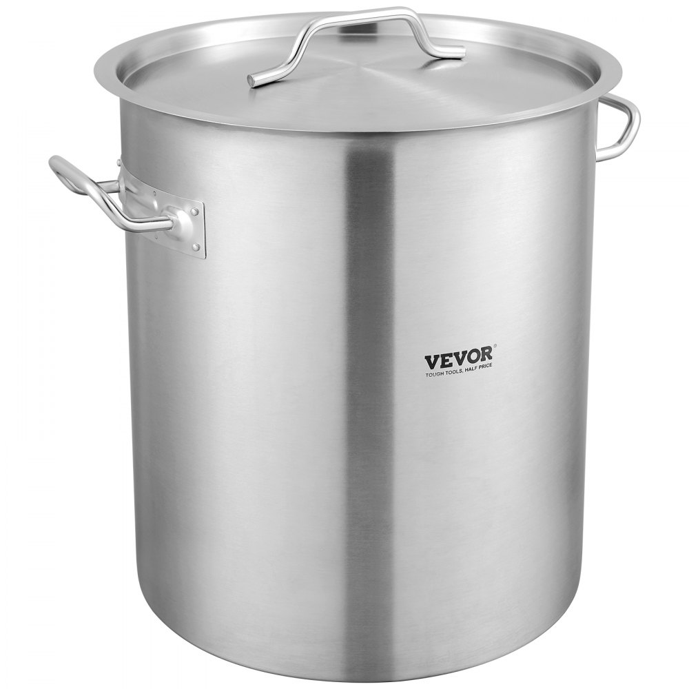 VEVOR Kochtopf 39,7 L Edelstahl, 350 x 410 mm Großvolumiger Suppentopf ...