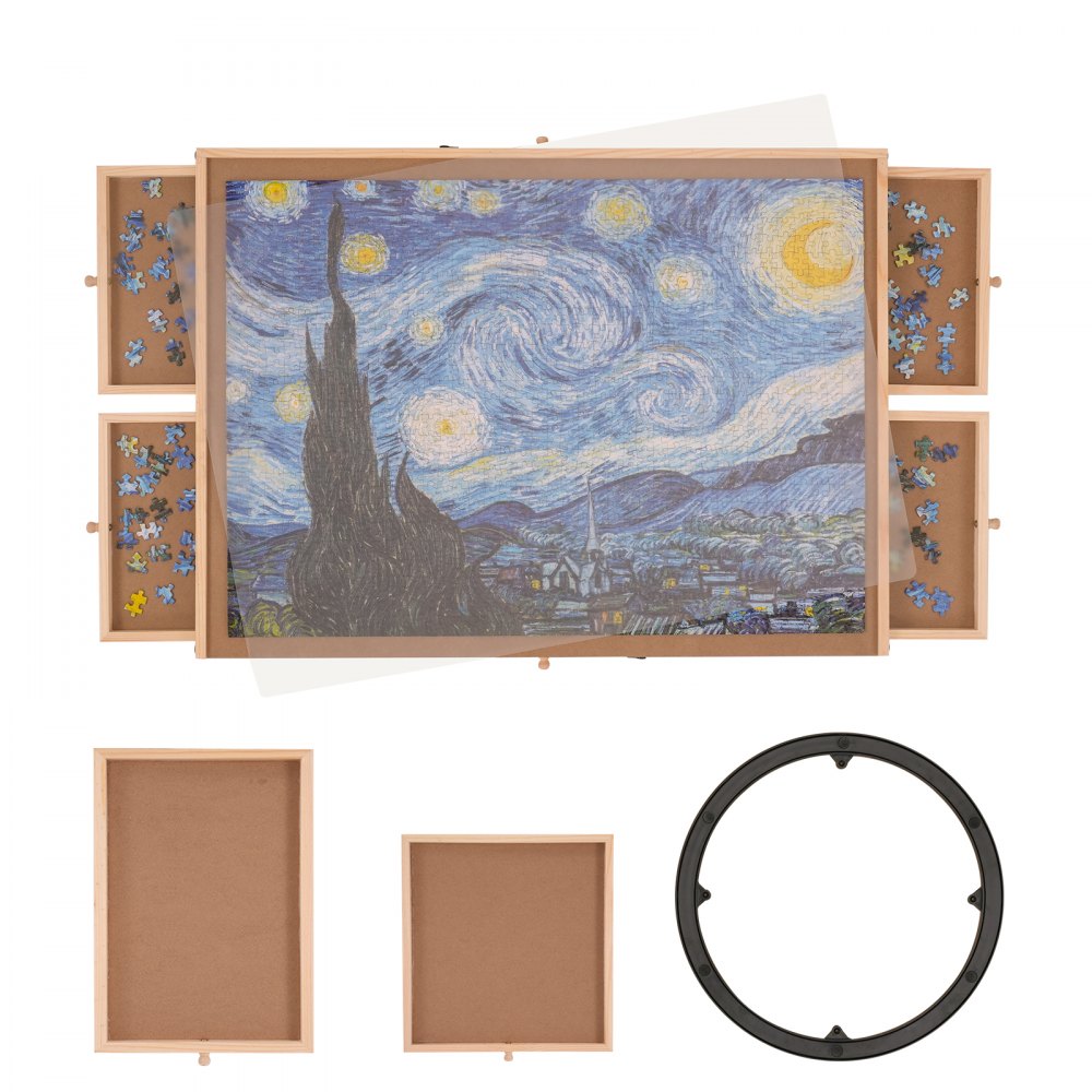 VEVOR Puzzletisch Puzzle Brett 1000 Teile, Puzzle Staffelei 360 ...