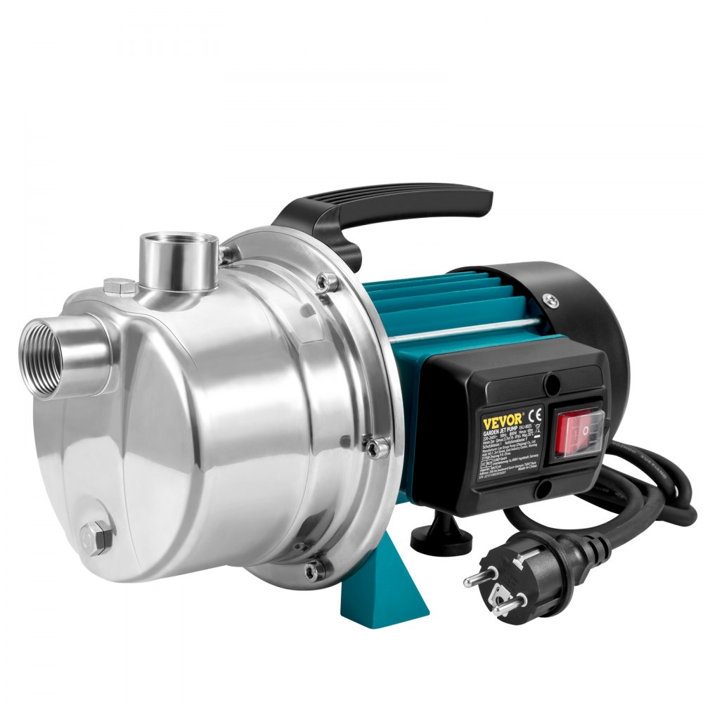 VEVOR Bomba de Chorro de Refuerzo 800W Bomba de Jardín Portátil 3700L/h ...