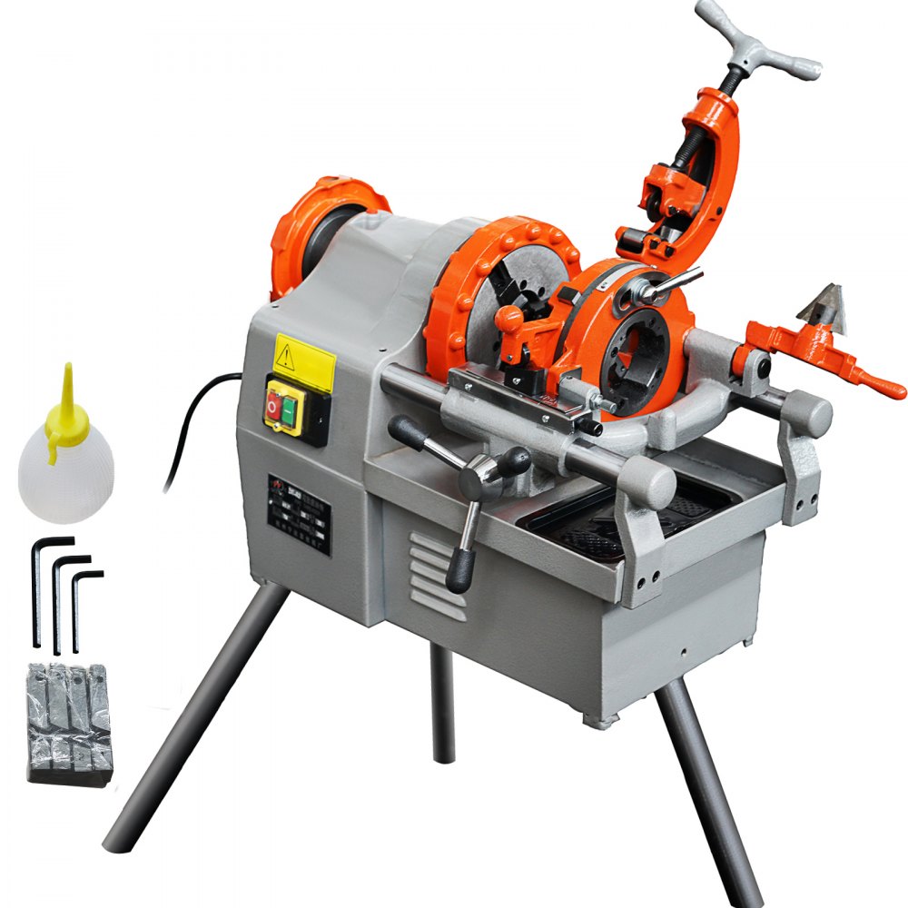 VEVOR Máquina Roscadora Eléctrica Tubo 1/2 "-2" 750w Apertura Rápida ...