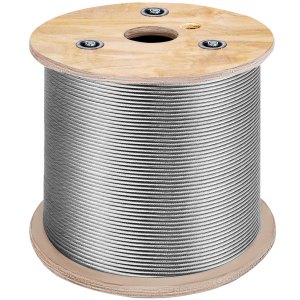 VEVOR Cable Inox 150 m Câble Métallique Acier Inoxydable 4,76 mm mm ...