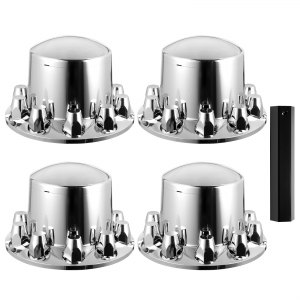 Vevor Kit Cache Moyeu Arrière 4pcs Capuchon De Moyeu Dôme Pour Semi