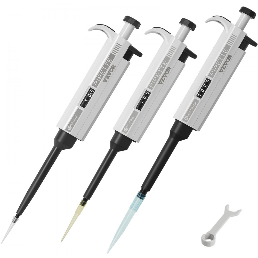 VEVOR Micropipette de Laboratoire 0,5-1000 μL Pipette Monocanal ...
