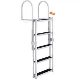 VEVOR Scaletta per Pontile Retrattile 5 Gradini, Portata 158 kg ...