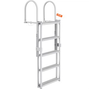 VEVOR Scaletta per Pontile Retrattile 5 Gradini, Portata 158 kg ...