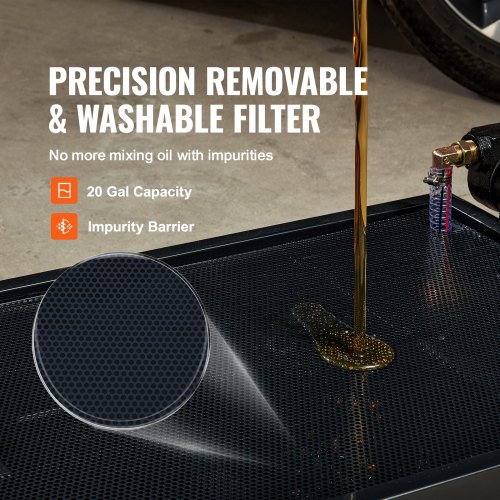 VEVOR Bandeja de drenaje de aceite de perfil bajo, bandeja de drenaje de aceite de 20 galones ...