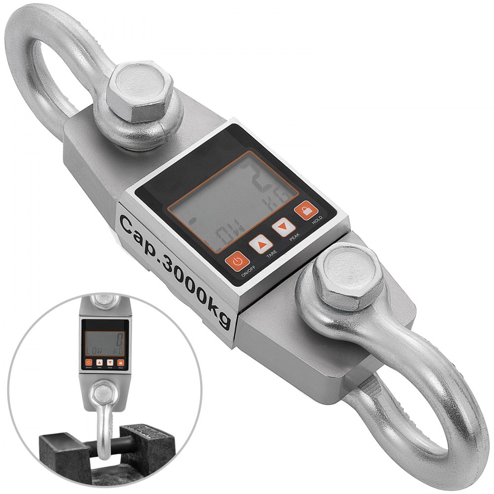 Báscula colgante digital VEVOR de 6600 libras, báscula de grúa de 3 ...