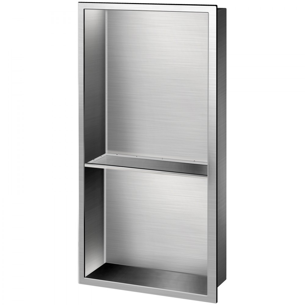 Nicho de ducha VEVOR de acero inoxidable, 12 x 24 x 4 pulgadas, nicho ...