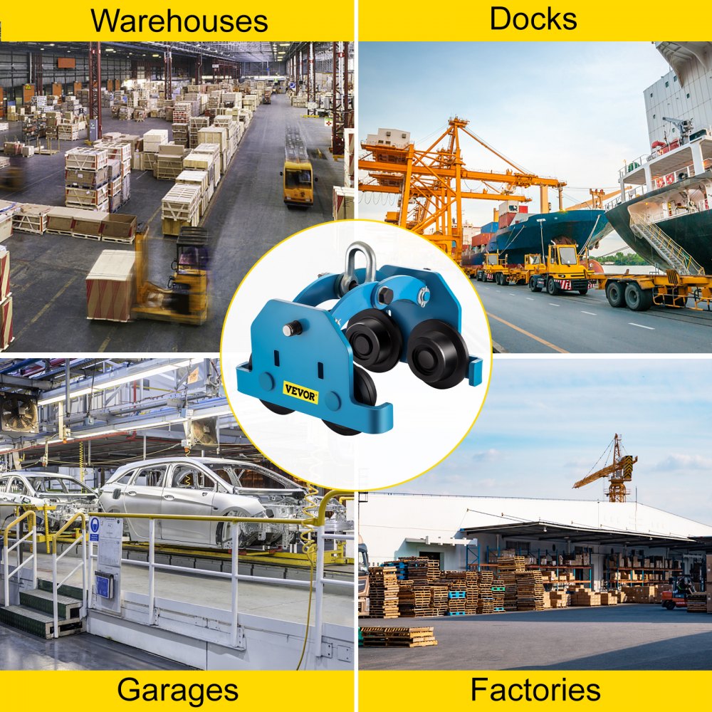 Carro manual VEVOR, carro de viga con capacidad de carga de 4400LBS/2 ...