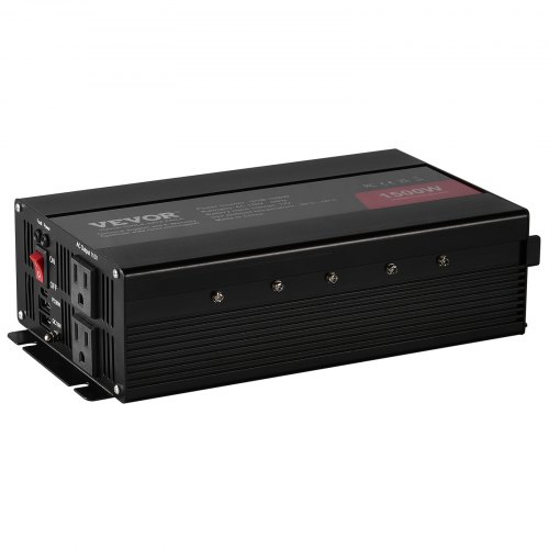 VEVOR Inversor de onda sinusoidal modificada, 1500 W, inversor de corriente CC 12 V a CA 120 V ...