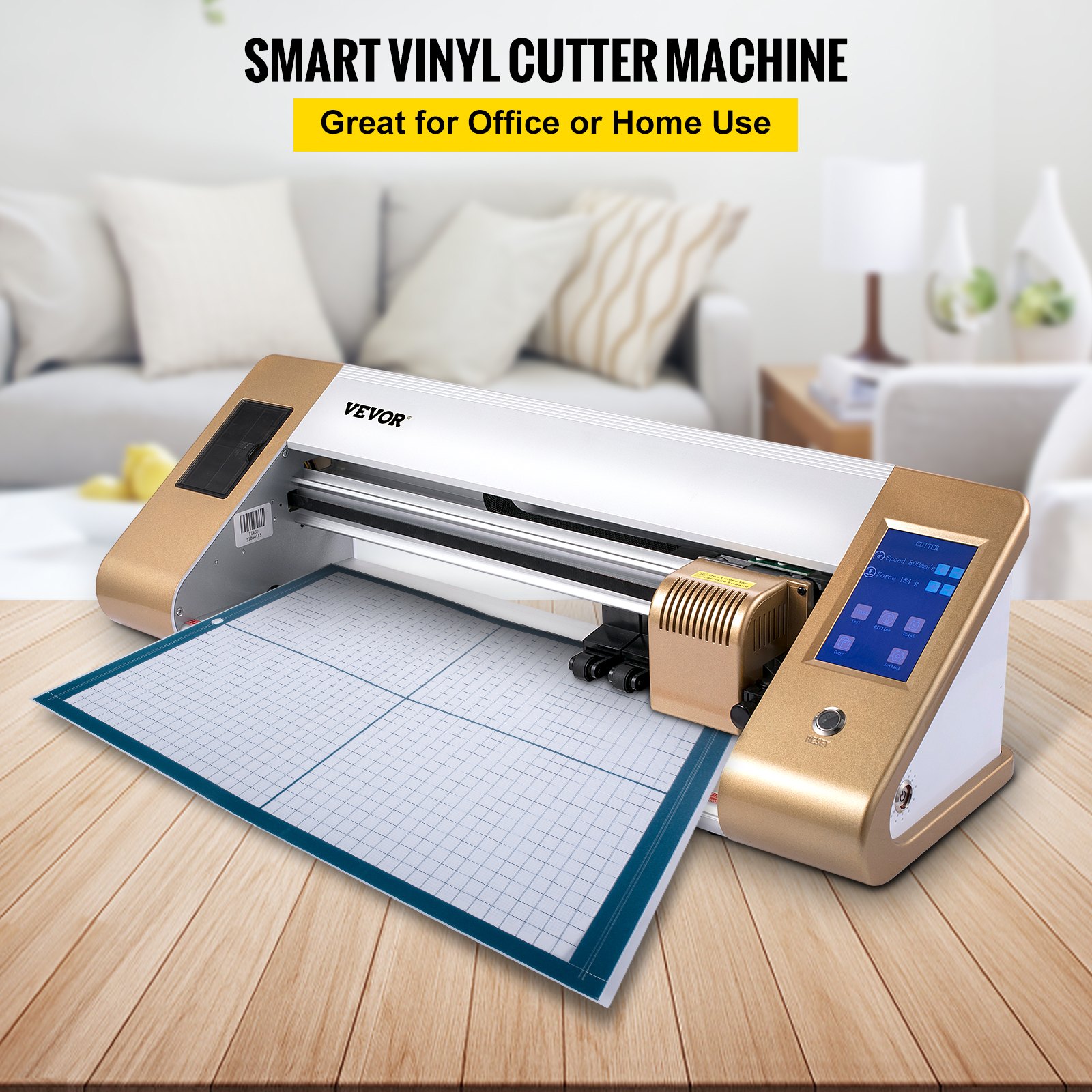 VEVOR Máquina cortadora de vinilo Plotter de corte de alimentación de papel máx de 18 in / 450 ...