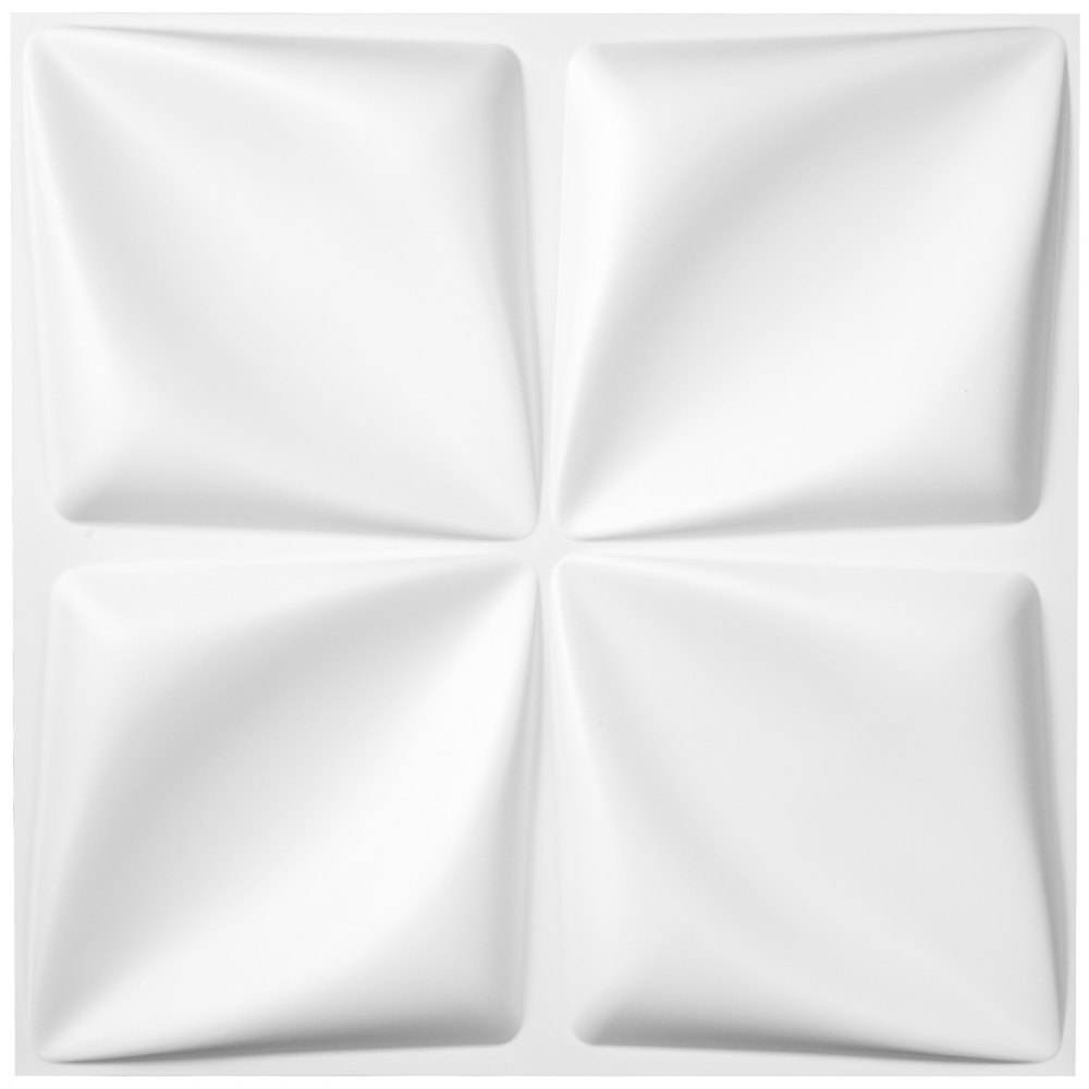 3D Wandpanelen 13ST Pack PVC Decoratief Wit 3D 50x50cm Tegels Bloemen ...