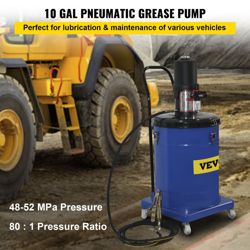 VEVOR Vetpomp 40 Liter Pneumatische Vetspuit 1,3 L/Min Pneumatische ...