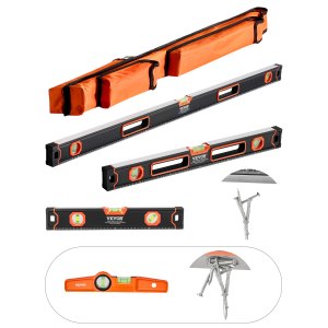 VEVOR Torpedo Waterpas Set 4-Delig Meetgereedschap met Luchtbel 120/60 ...
