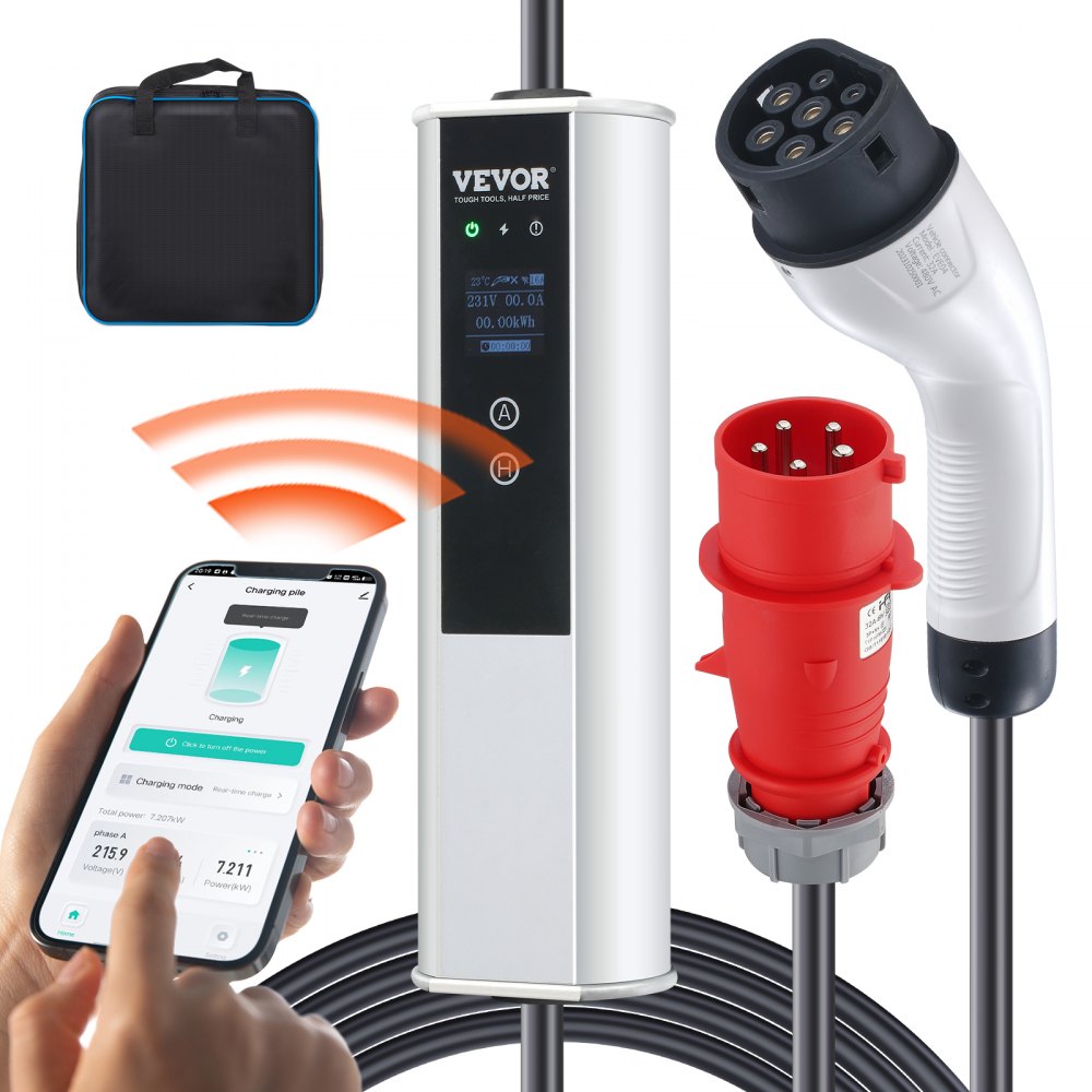 VEVOR Type2 EV-laadkabel voor elektrisch voertuig 32A-lader met CEE 32 ...