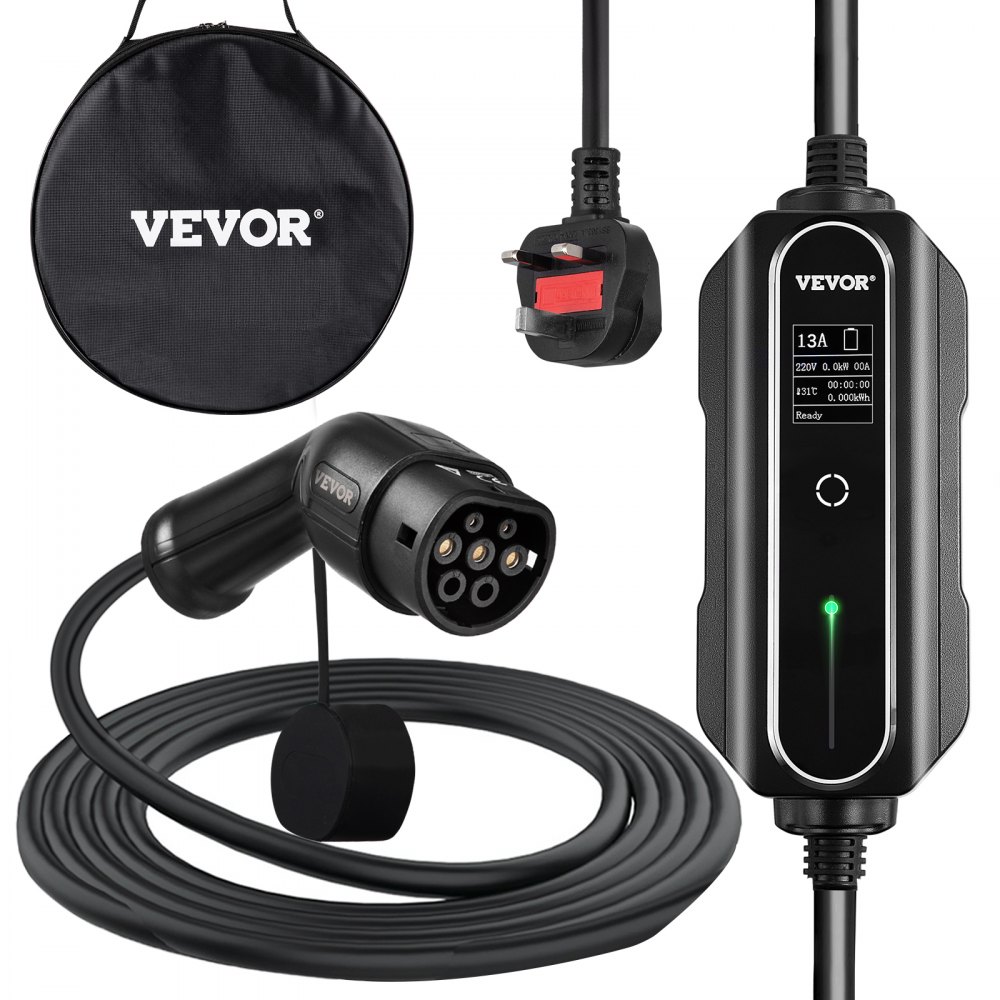 VEVOR EV-oplader, Typ 2 13A EV Oplaadkabel voor EU-norm, 10M ...