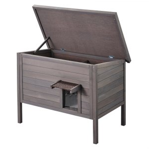 VEVOR Kattenhuis Cat Cave Kattenhut Hout Buiten Winterbestendig ...