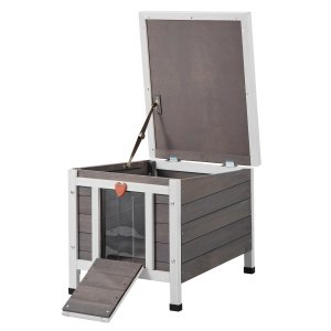 VEVOR Kattenhuis Cat Cave Kattenhut Hout Buiten Winterbestendig ...