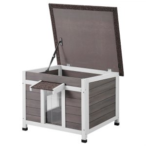 VEVOR Kattenhuis Cat Cave Kattenhut Hout Buiten Winterbestendig ...