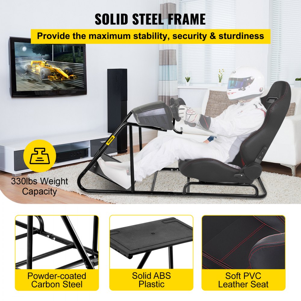 VEVOR Racing Simulator Sim Race Cockpit Driving Seat Gaming Chair voor ...
