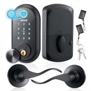 VEVOR Fingerprint Door Lock Set, Electronic Biometric Deadbolt Keyless ...