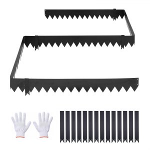 VEVOR Galvanized Steel Landscape Edging, 12-Pack 40 x 6 Inch Metal ...