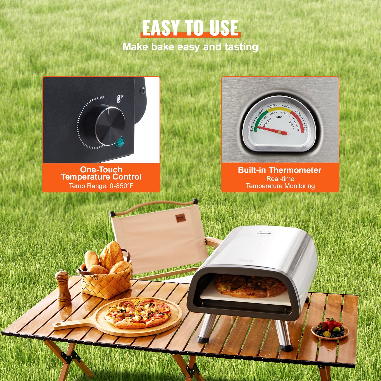 VEVOR Electric Pizza Oven Countertop Pizza Maker for 12" Pizza Indoor ...