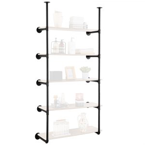 VEVOR Industrial Pipe Shelf 5 Tier 2PCS 11.8in W Wall-Mount Planks NOT ...