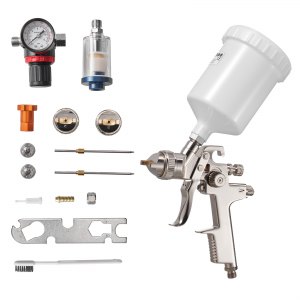 VEVOR LVLP Air Spray Gun, Gravity Feed Paint Sprayer Gun with 3 Nozzles ...