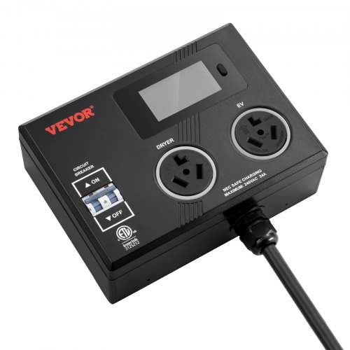 VEVOR NEMA Splitter for Dryer and EV NEMA 10-30P 2x 10-30R 3.4'' LCD ...