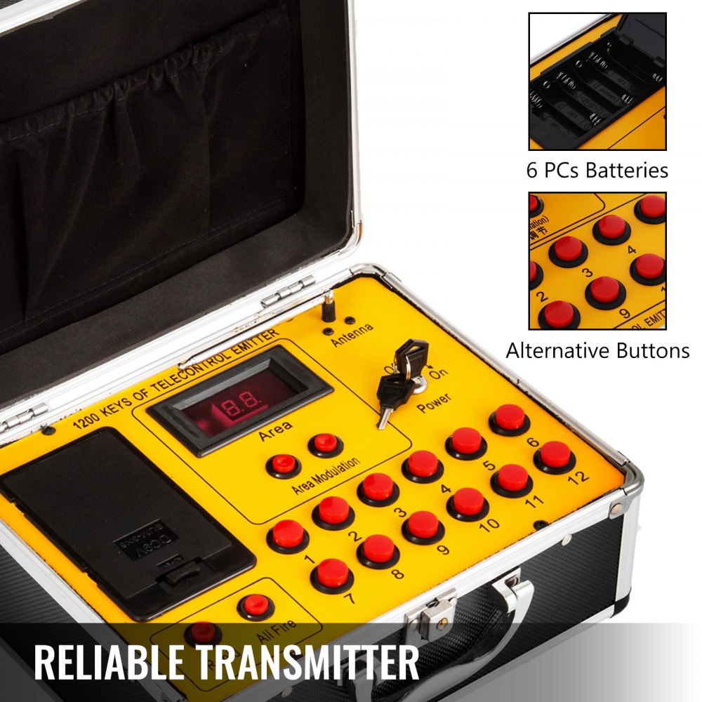VEVOR 24 Cues 500 Meters Fireworks Firing System 1200 Wireless Control ...