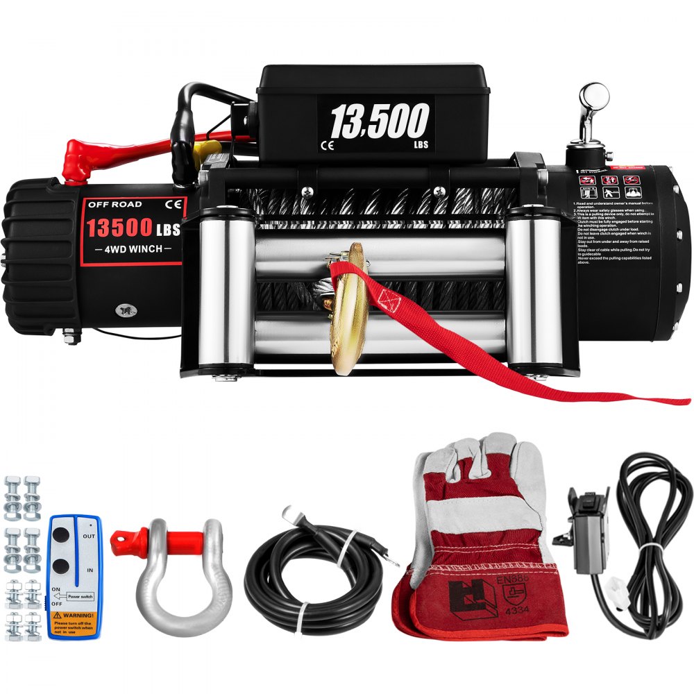 VEVOR VEVOR Recovery Electric Winch 6123.5 kg 12V Truck Trailer Rope ...
