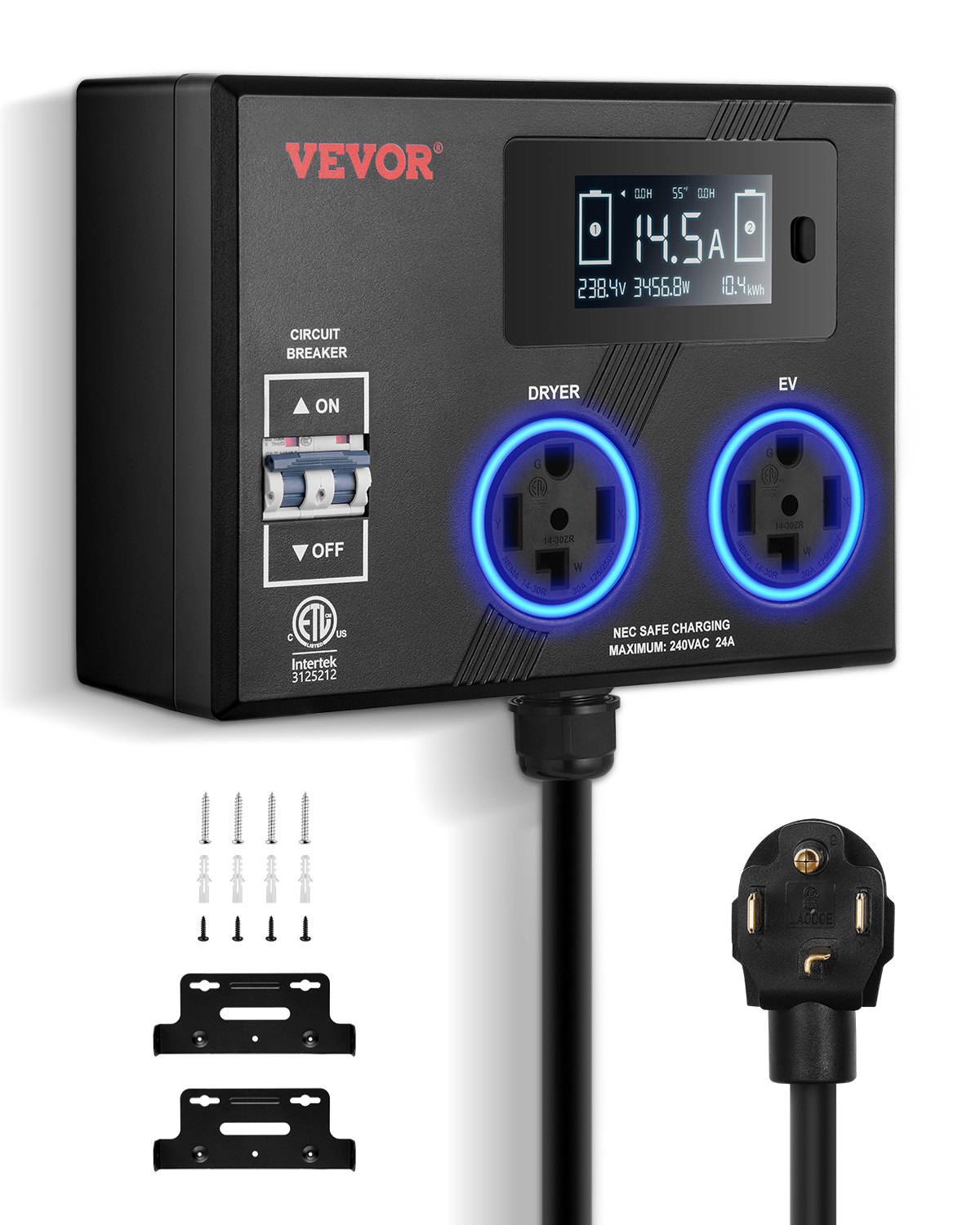 VEVOR Power Outlet Splitter – NEMA 14-30 EV, 240V