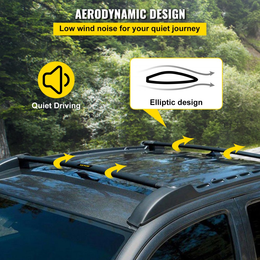 VEVOR Roof Rail Compatible with 2005-2018 Toyota Tacoma Double Cab ...