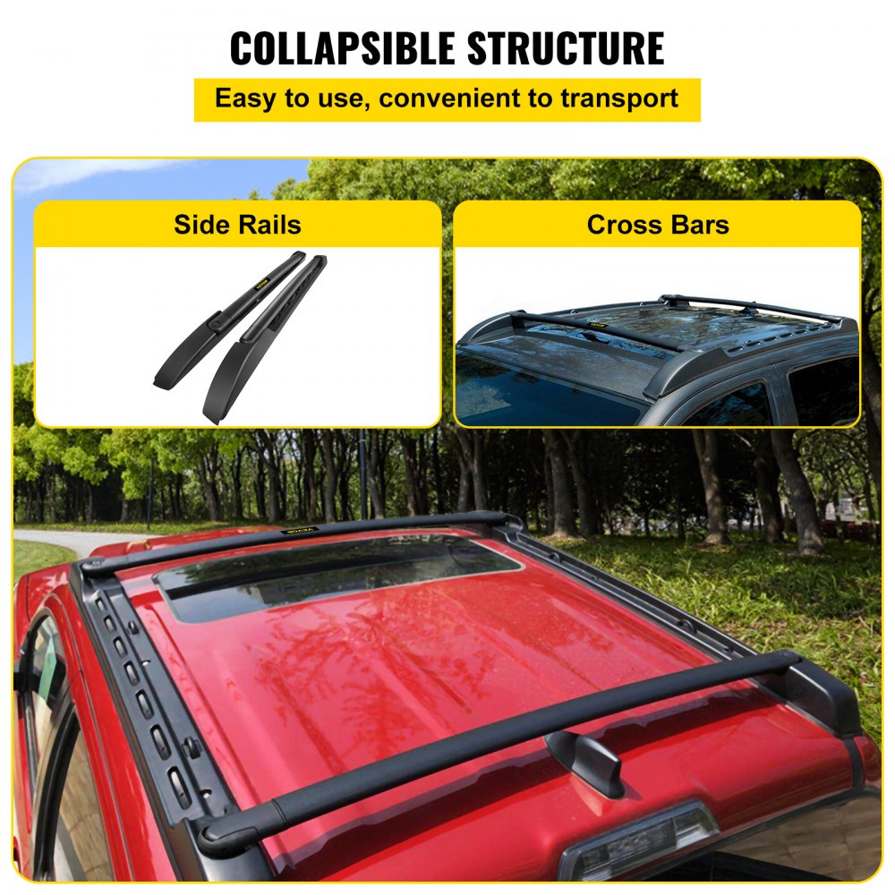 VEVOR Roof Rail Compatible with 2005-2018 Toyota Tacoma Double Cab ...