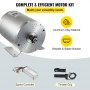 VEVOR 1800W Electric DC Motor Kit - 48V 4500rpm Brushless Motor with ...