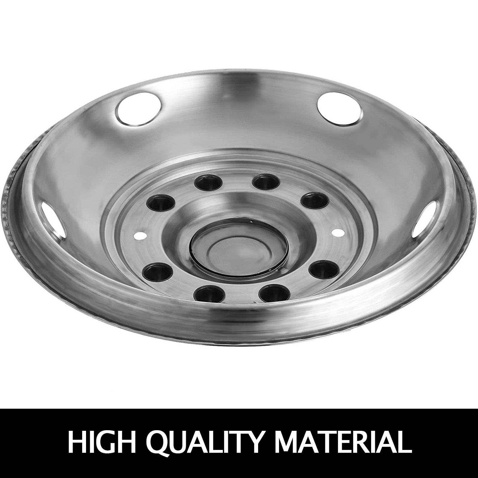 VEVOR Polished 19.5" 10 Lug Wheel Simulators Stainless Steel Bolt Kit ...