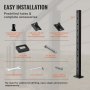 VEVOR Cable Railing Post, 36" x 1" x 2" Steel 30° Angled Hole Stair ...