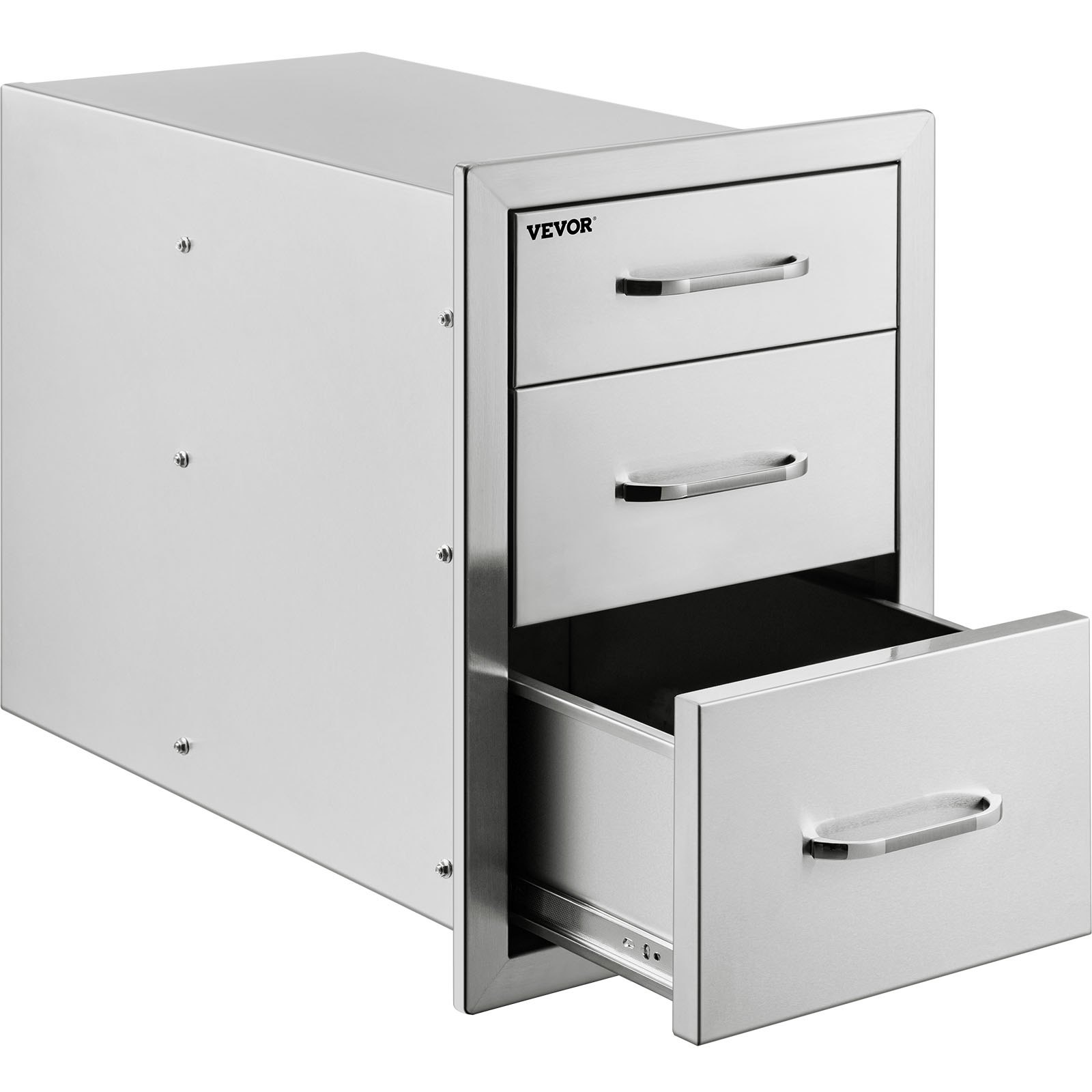 VEVOR Outdoor Kitchen Drawers 14" W x 20.3" H x 23" D, Flush Mount ...