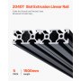 5PCS 59 in (1500 mm) T Slot 2040 Aluminum Extrusion Anodized Linear ...