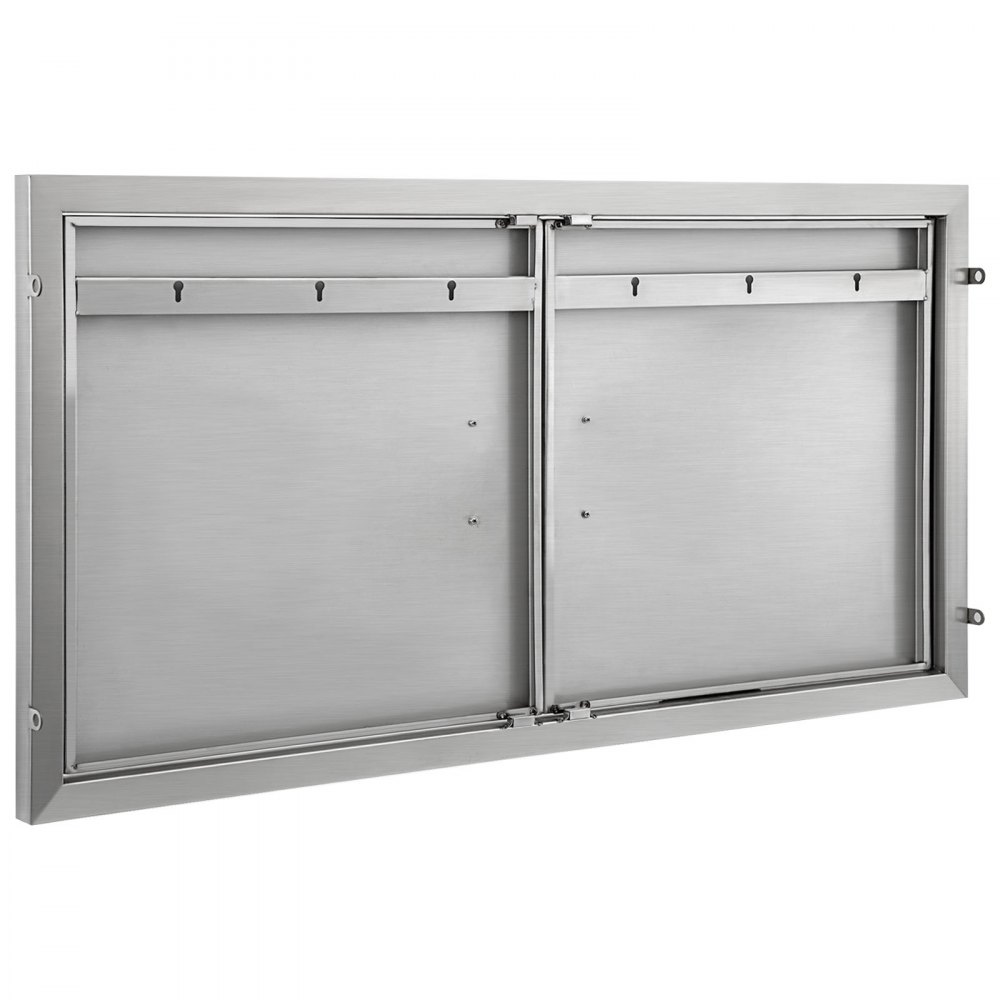VEVOR BBQ Access Door 42W X 21H Inch, Double BBQ Door Stainless Steel ...