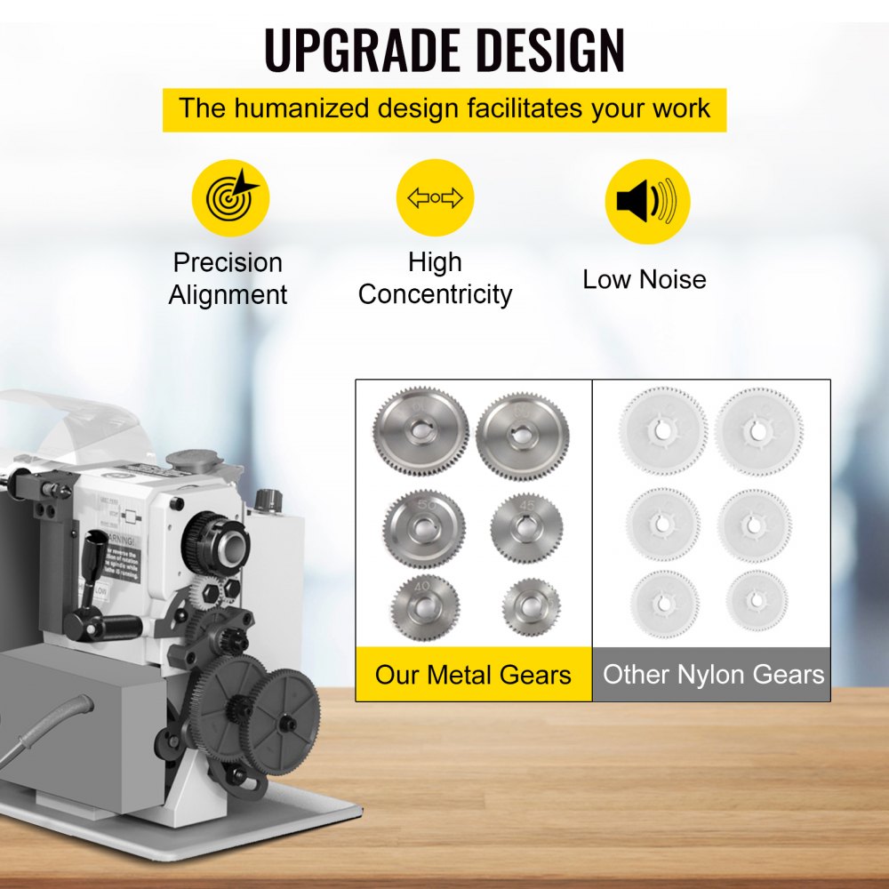 VEVOR Metal Lathe 8x16", Maintenance Free Brushless Motor Precision ...