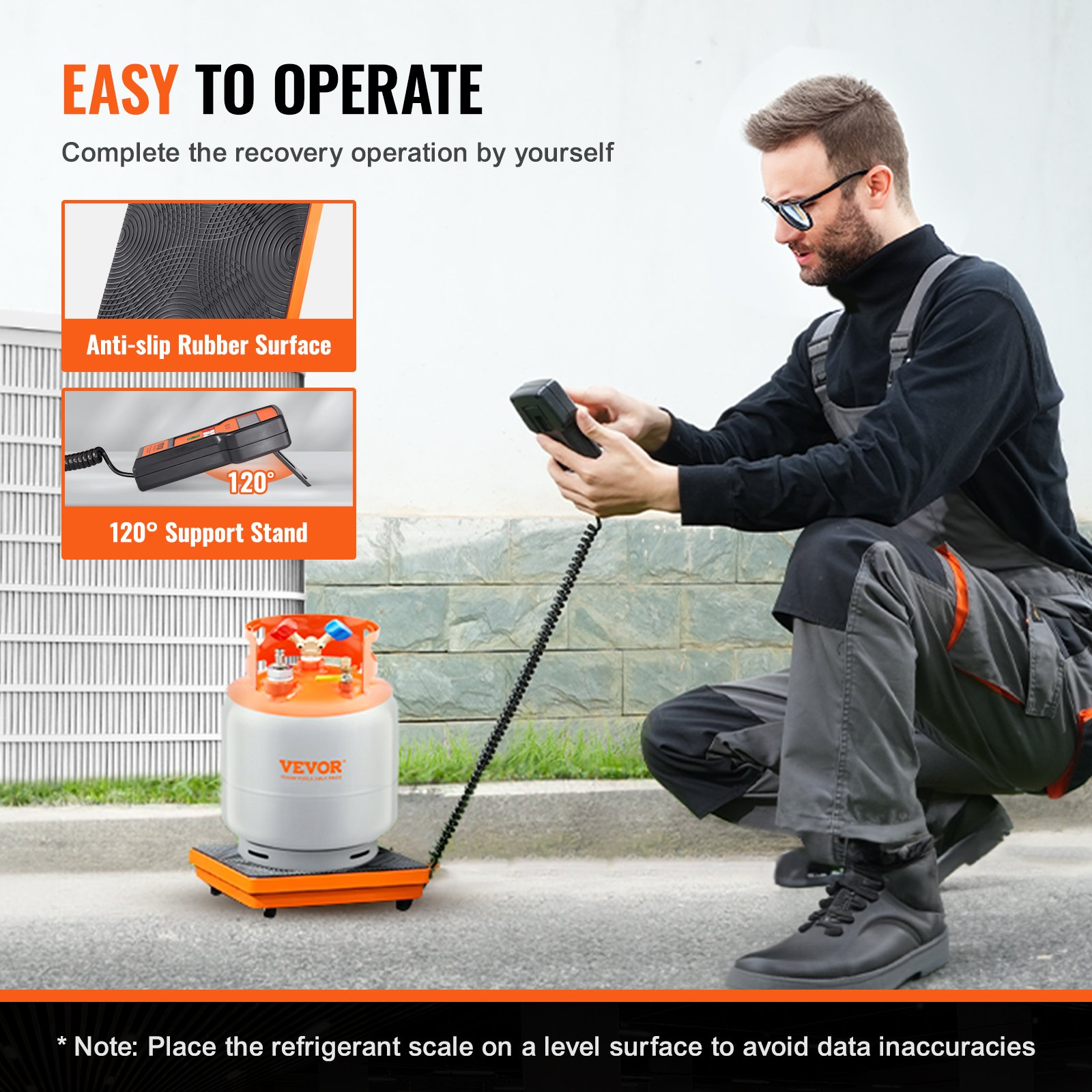 VEVOR Refrigerant Scale 220 LBS HAVC Charging Recovery Freon Scale ...