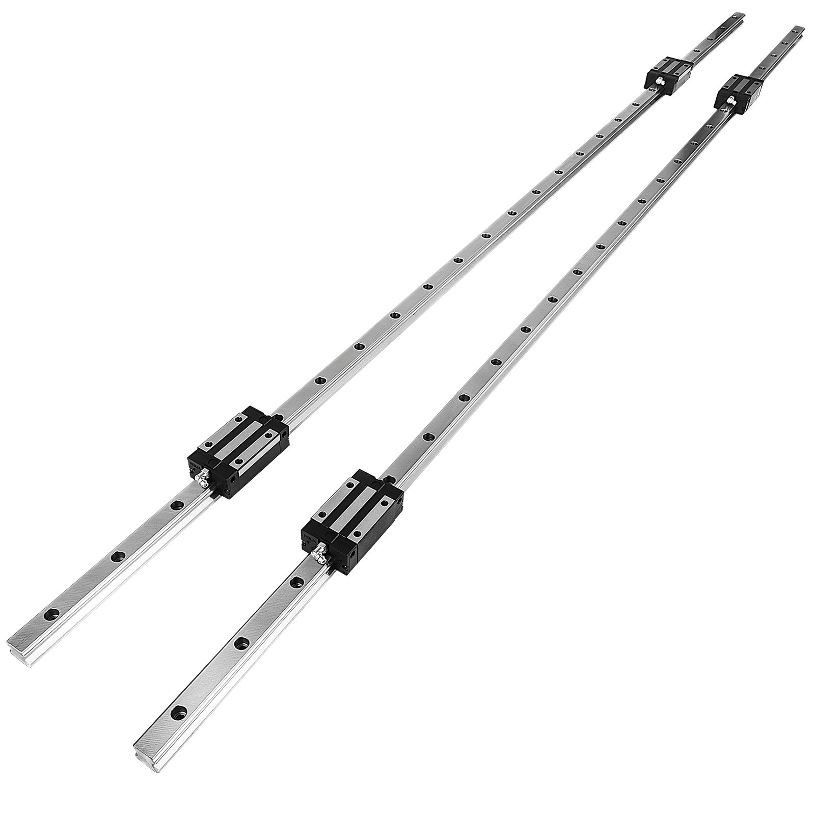 VEVOR Linear Rail 2X HGH 20-1500mm Linear Slide Rail + 4X Pillow Block ...