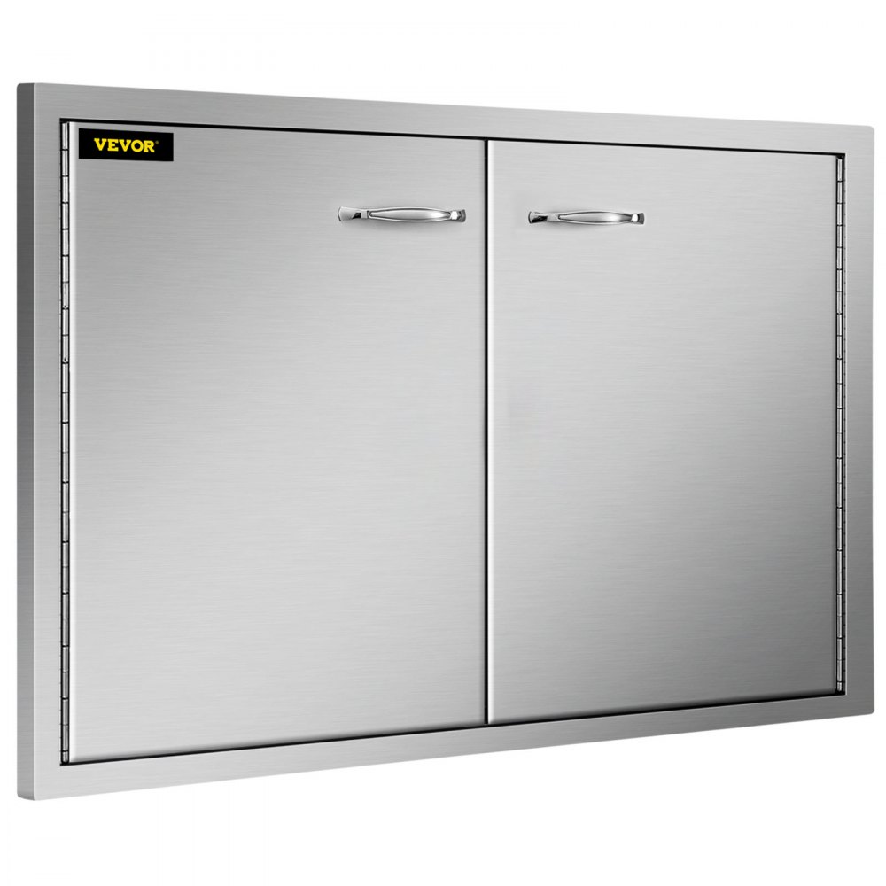 VEVOR BBQ Access Door 33W x 22H Inch, Double BBQ Door Stainless Steel ...