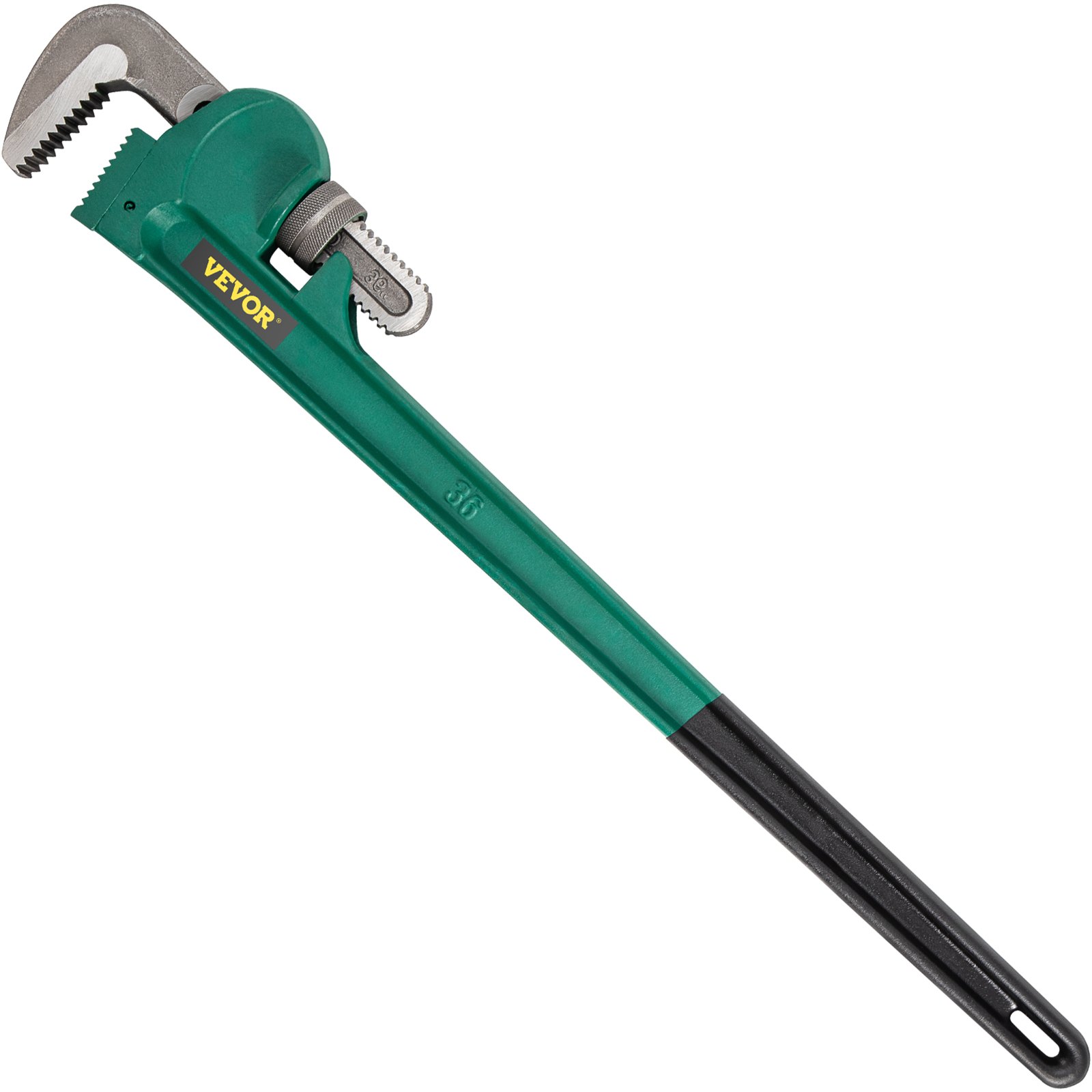 VEVOR 36-Inch Cast Steel Straight Pipe Wrench Ideal for 2” to 3-1/2 ...